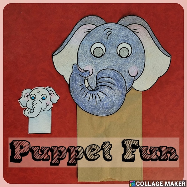 Elephant Puppet - Etsy