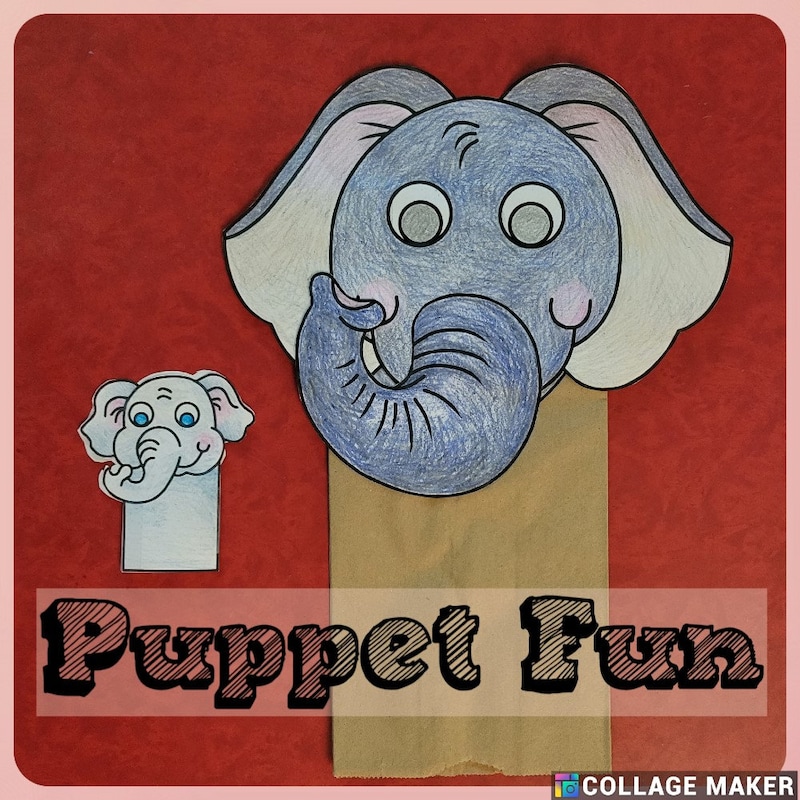 Elephant Puppet - Etsy