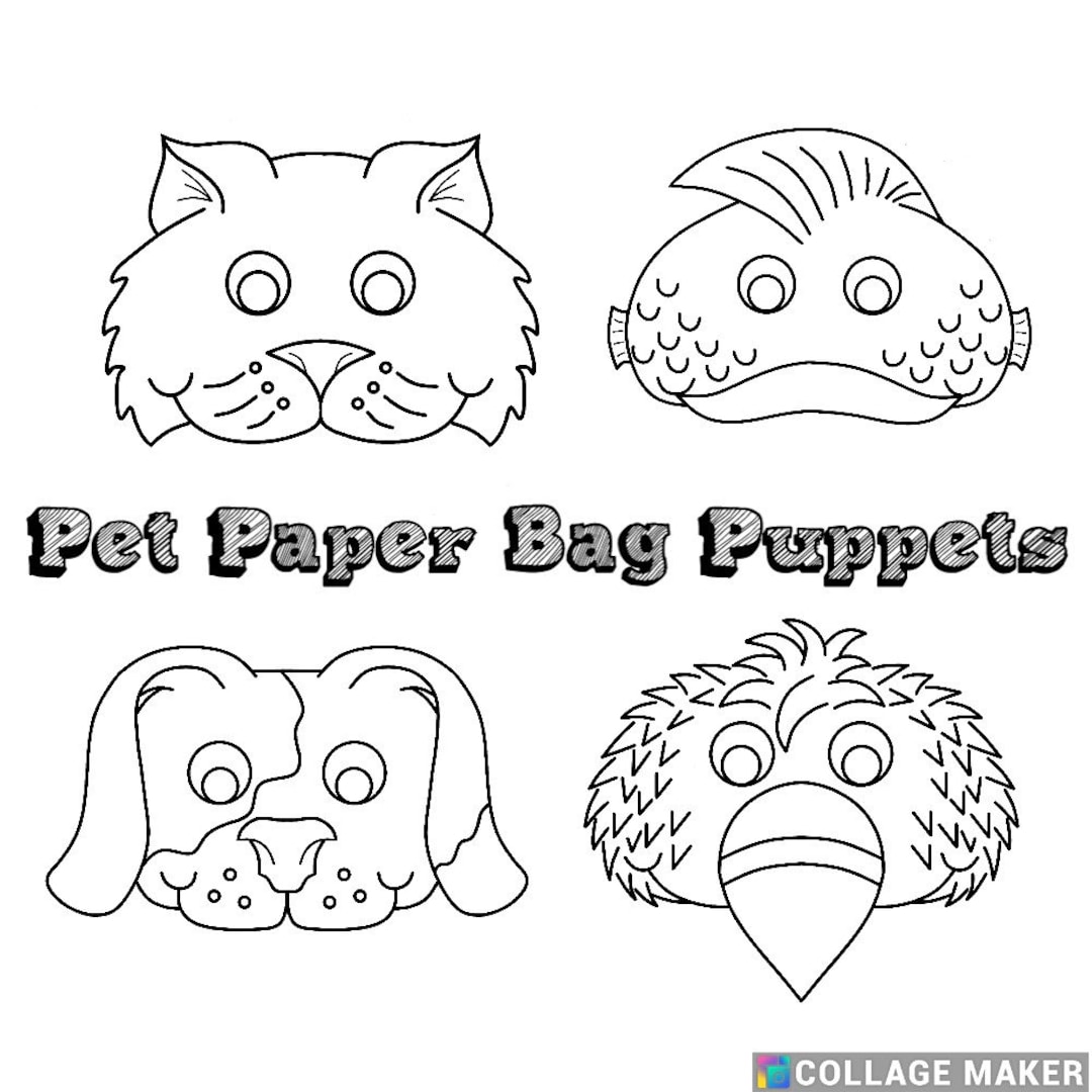 Pet Paper Bag Puppets - Etsy