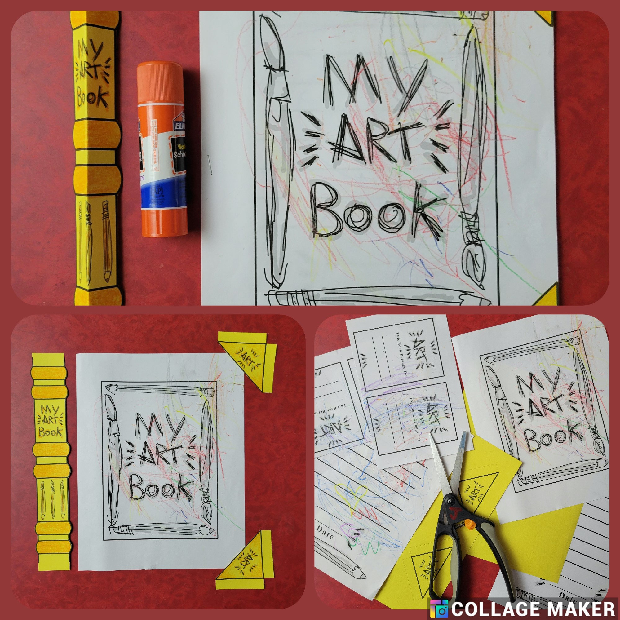 Art Book Cover Project for Kids, Gift for Grandparents or Mothers Day ...