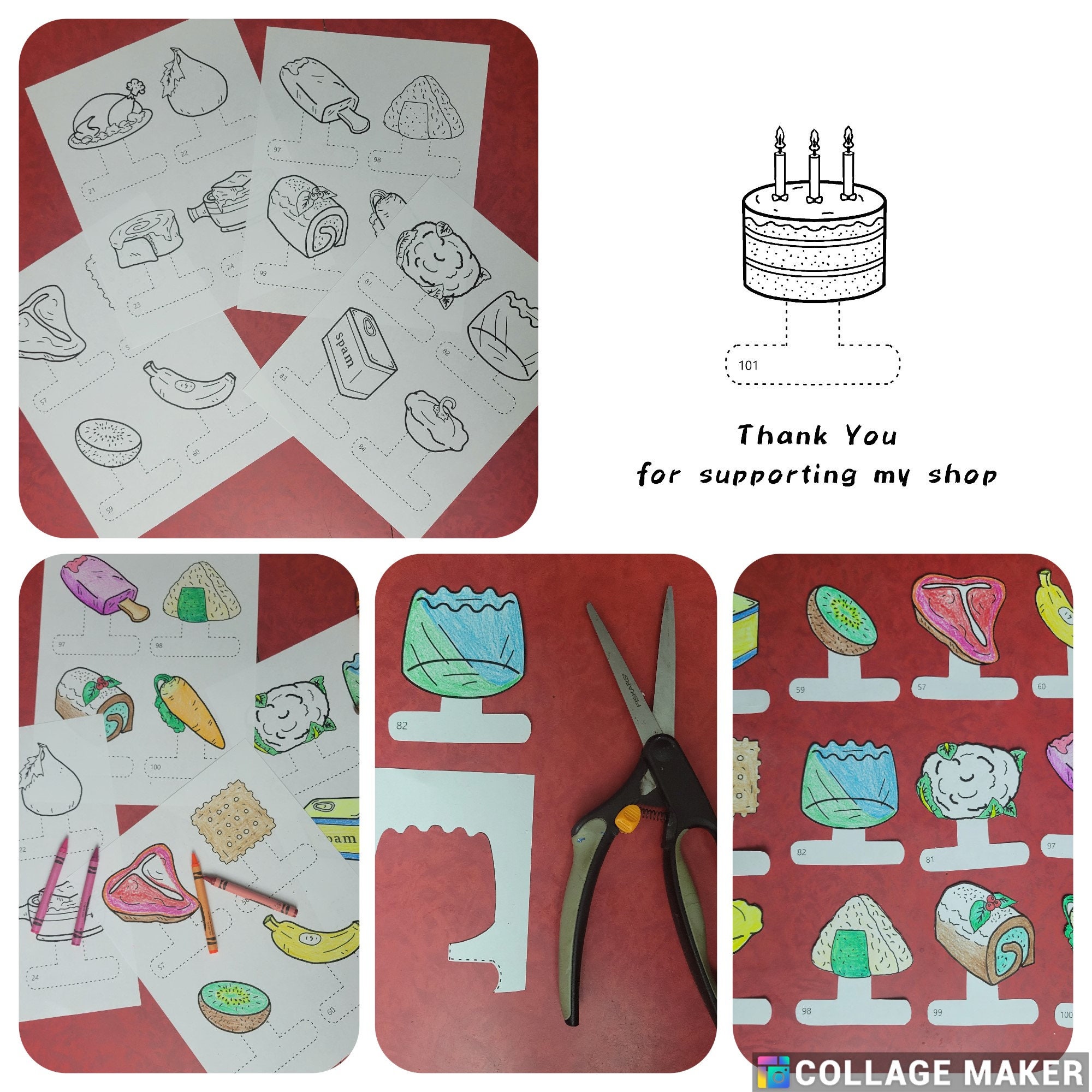 101 Finger Food Finger Puppets, Instant PDF Download for Homeschool and ...