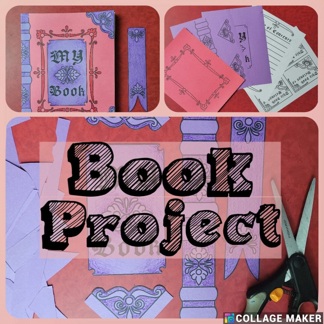 Book Cover a Scrapbooking Project for Organizing Schoolwork, Bookbinding, Bookmaking, Kid Craft ...
