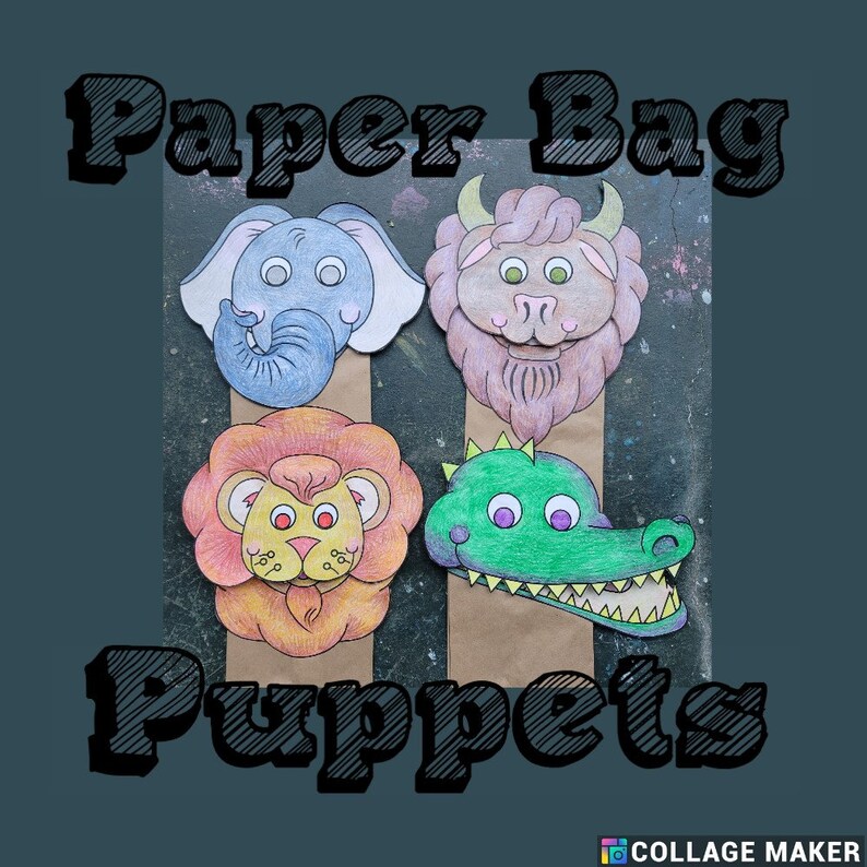 Zoo Paper Bag Puppets - Etsy