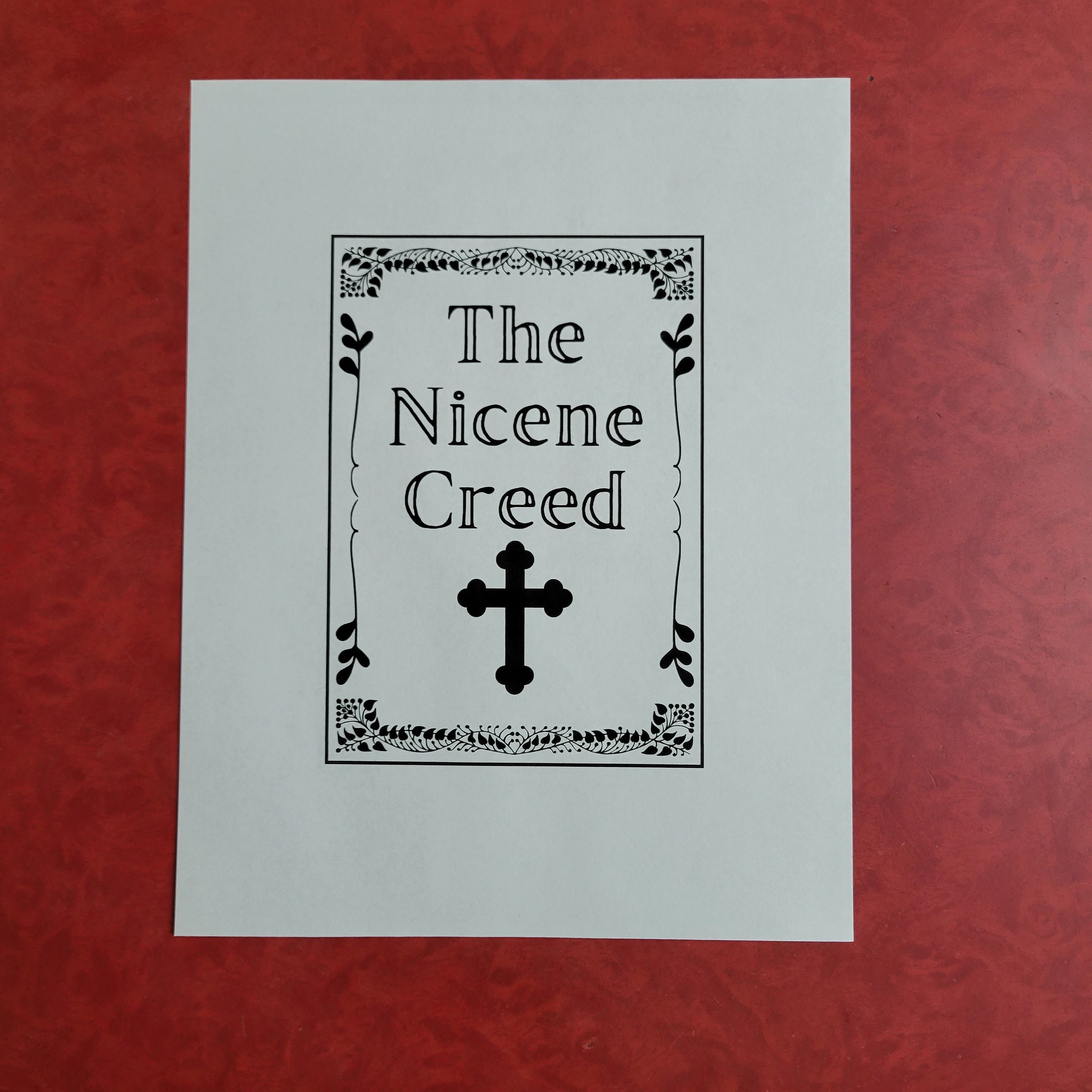 The Nicene Creed Handwriting Practice, Cursive Worksheets for ...