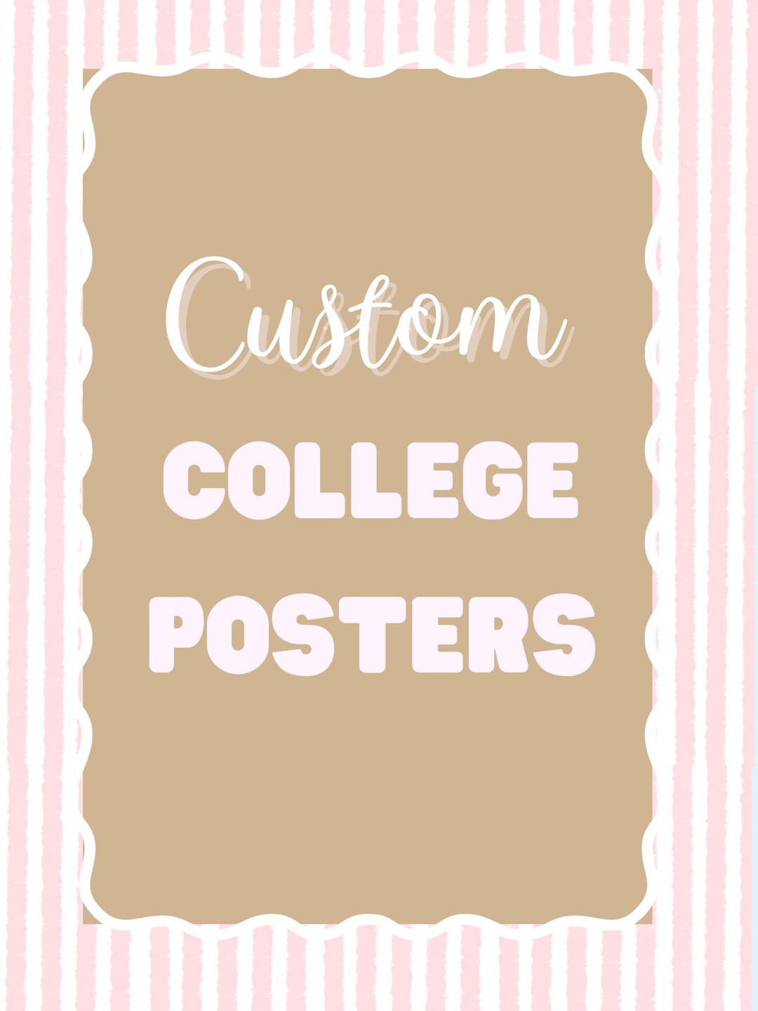 Custom College Wall Print Template, Personalized, Customized, College ...