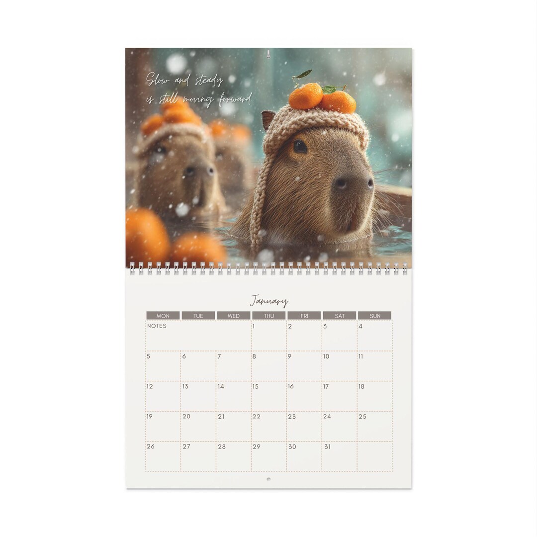 Capybara 2026 Wall Calendar: Customizable Monthly Planner for Animal ...