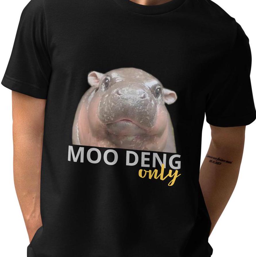 Moo Deng Only T-shirt Moo Deng Merch Unisex Tee Clothing Baby Hippo - Etsy