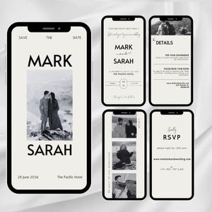 Modern Wedding Invitation Video Template, Animated Digital Wedding ...