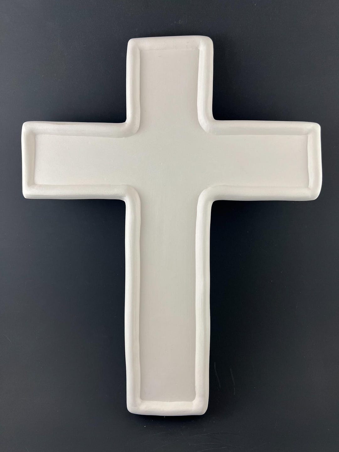 Bisque Cross With Rim Border - Etsy