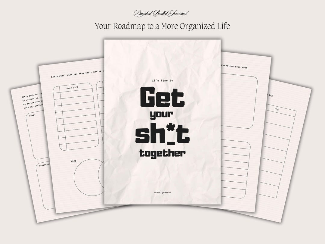 Get Your Sht Together Bullet Journal Life Organization Planner Monthly ...