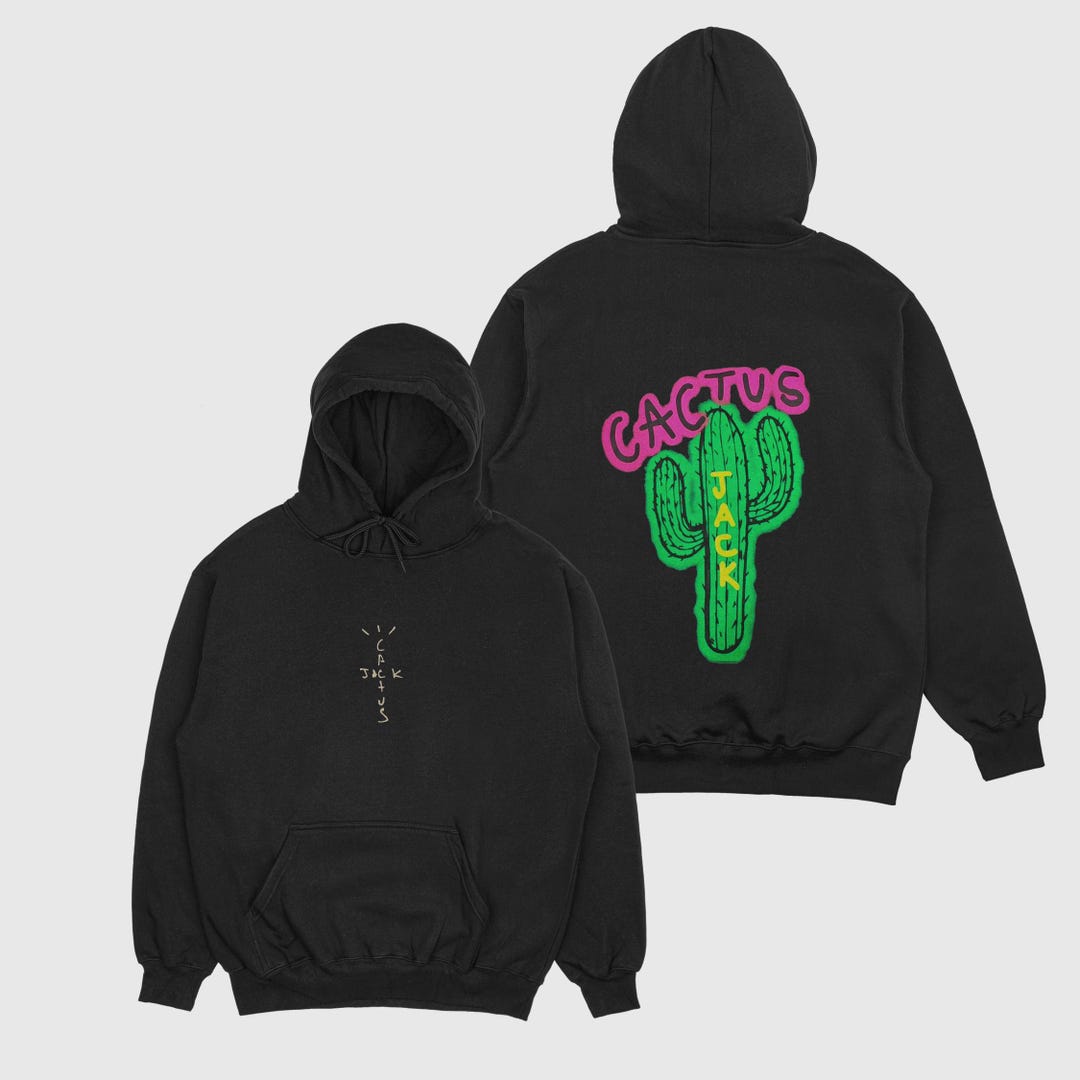 Travis Scott Cactus Jack Hoodie, Travis Scott Merch, Two Sided Cactus ...
