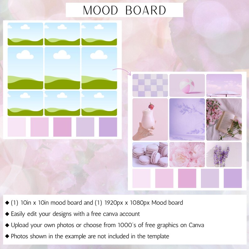 Pastel Pink Brand Kit: Mood Board, Brand Board, Style Guide & More ...