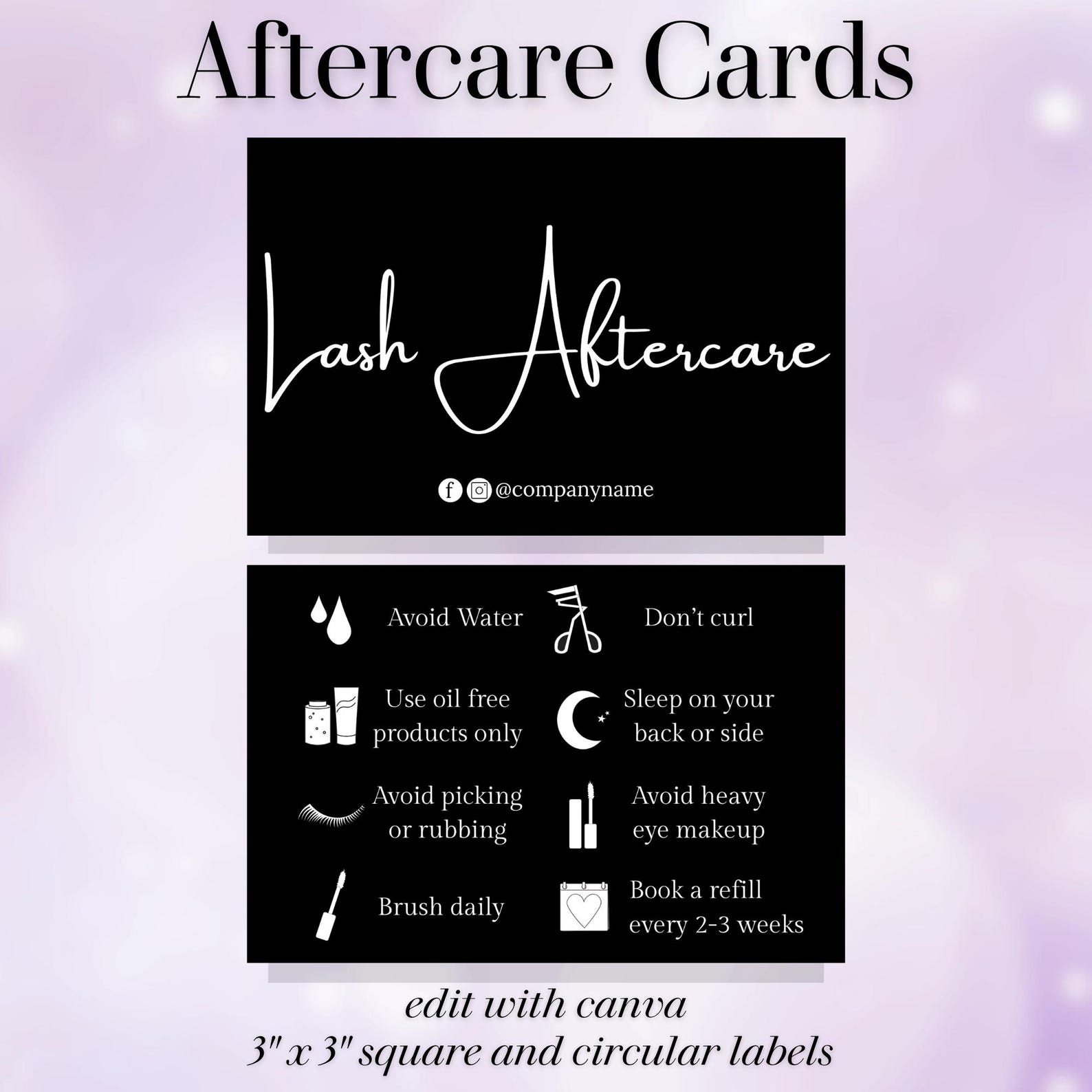 Salon Price List Bundle: Scan to Pay, Aftercare Card (digital Download ...