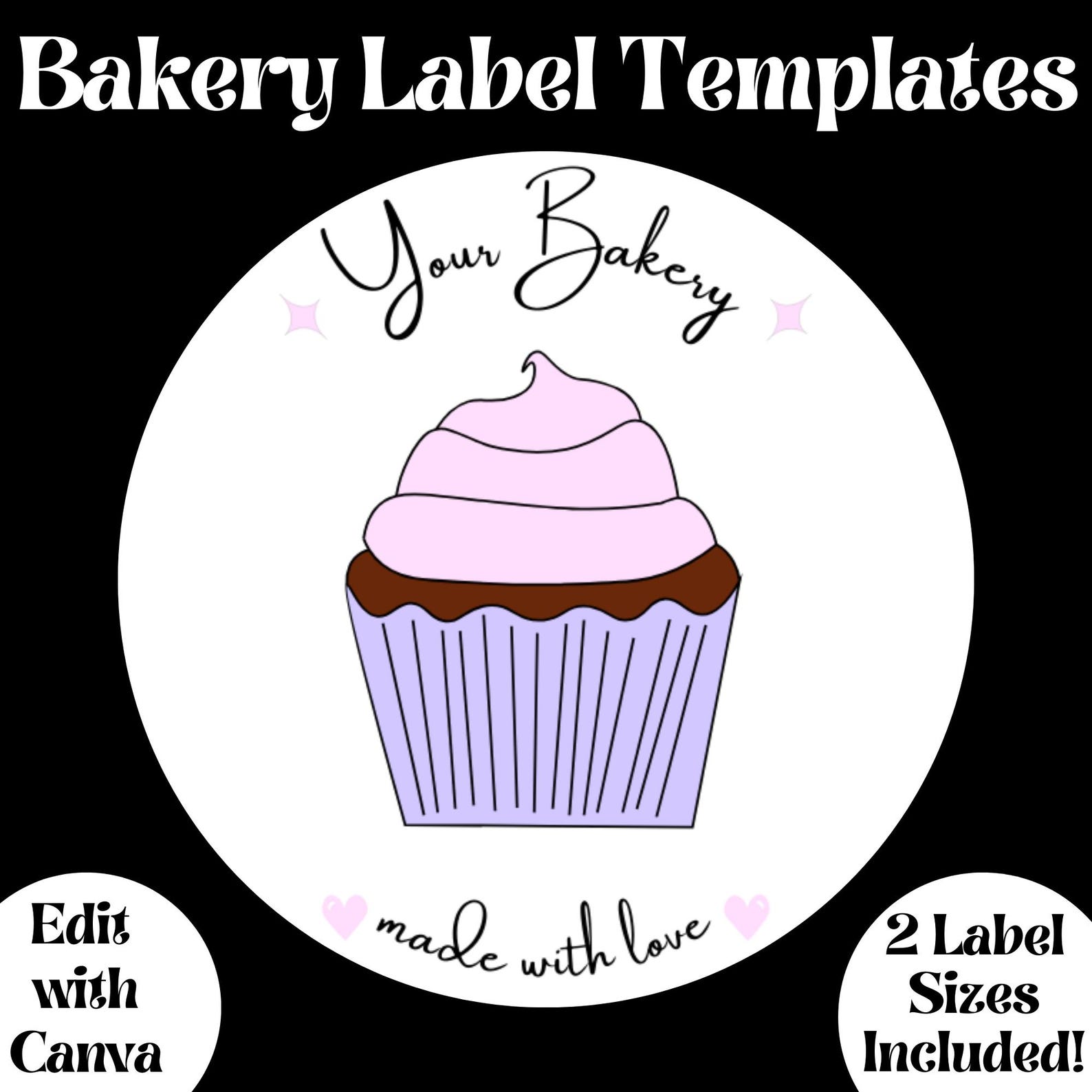 Bakery Label Templates, DIY Baking Business Labels, Cottage Food Label ...