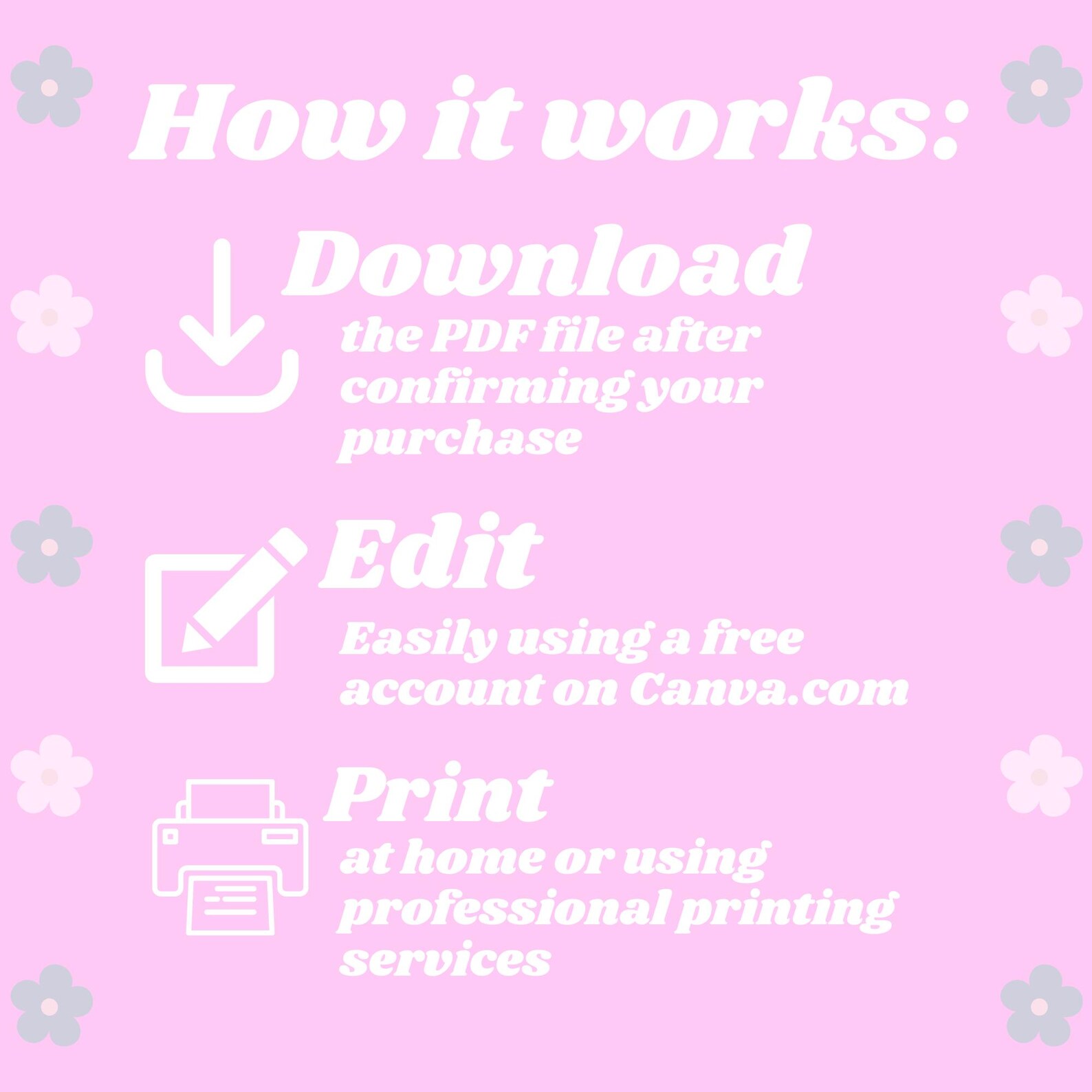 Kawaii Bakery Receipt Digital Paper, Receipt Canva Templates for Baking ...