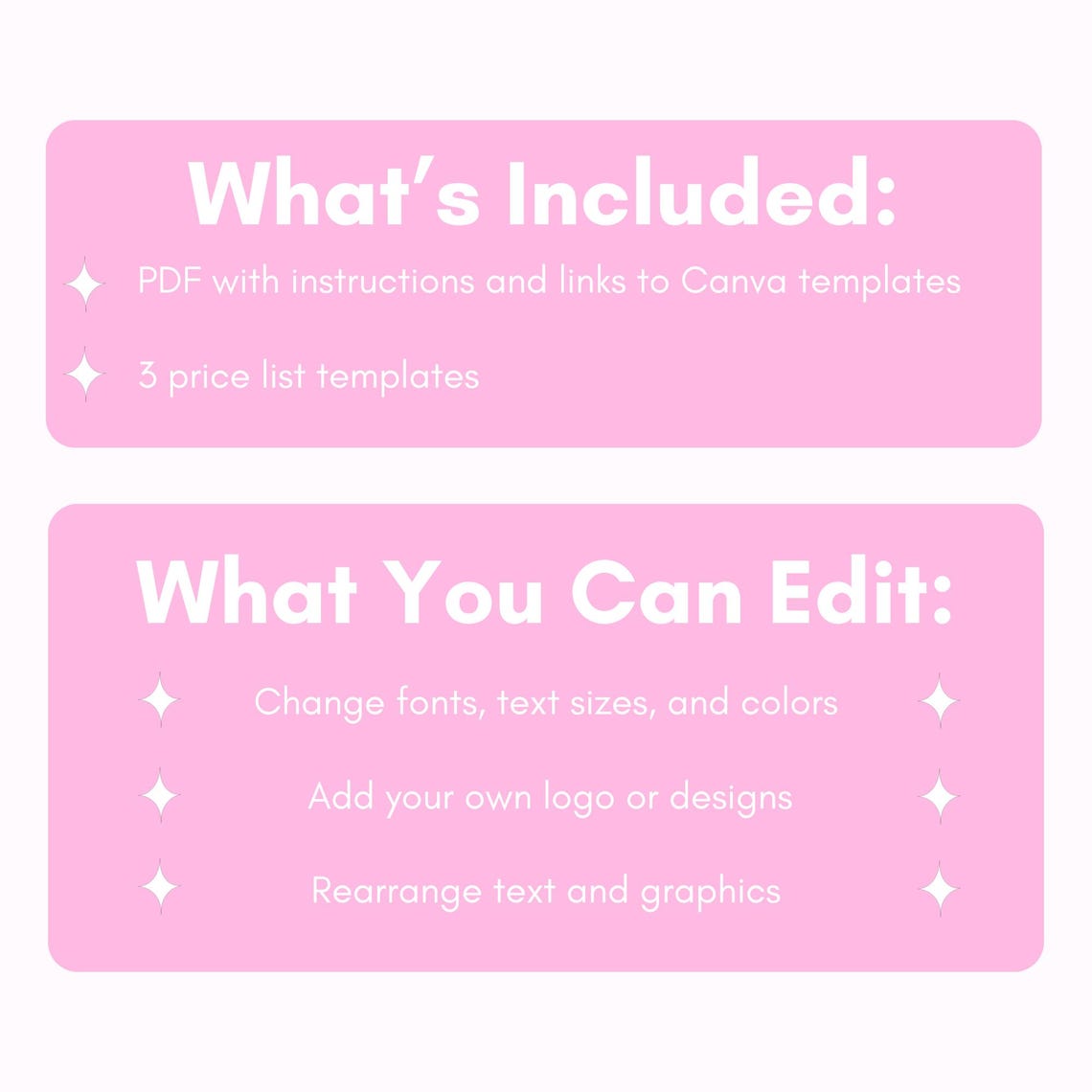 Pink Cottage Bakery Menu Template Bundle: Canva Editable Designs ...