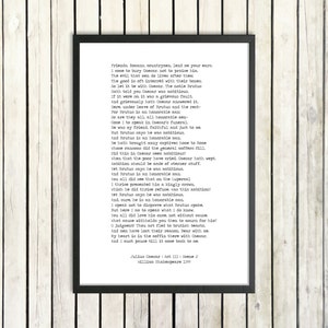 William Shakespeare Printable Quote 'julius Caesar' Digital Download ...