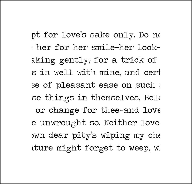 Elizabeth Browning Printable Poem 'if Thou Must Love Me' Digital ...