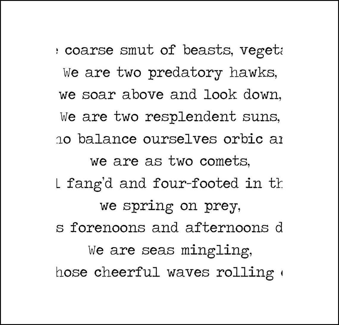 Walt Whitman Printable Poem 'we Two' Instant Download - Etsy