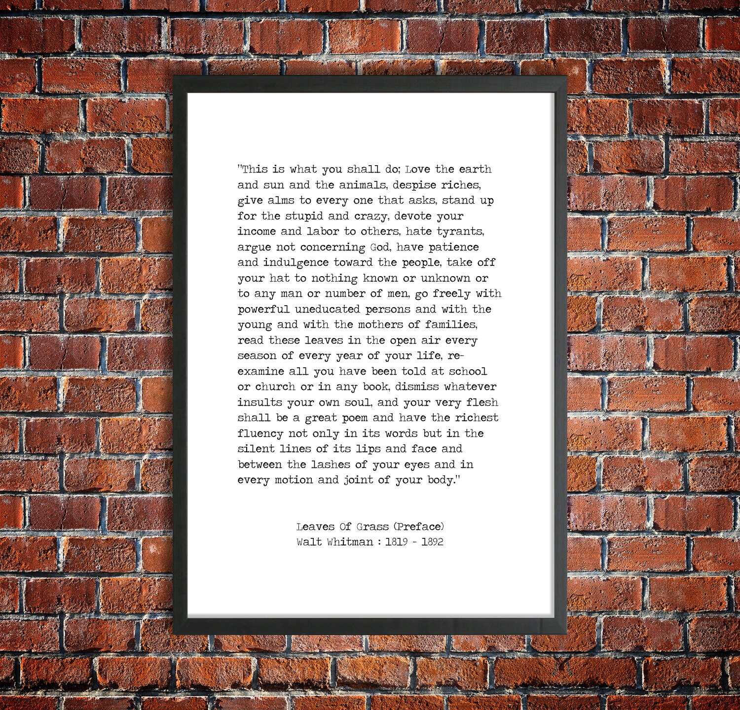 Walt Whitman Instant Download Printable Quote 'this is What You Shall ...