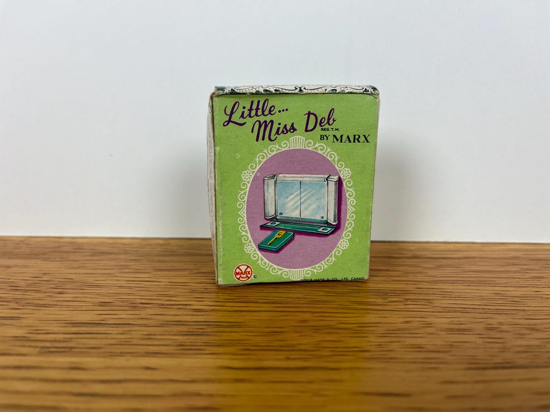 Vintage Marx "little Miss Deb" Bathroom Mirror, Original Box (1:16 ...