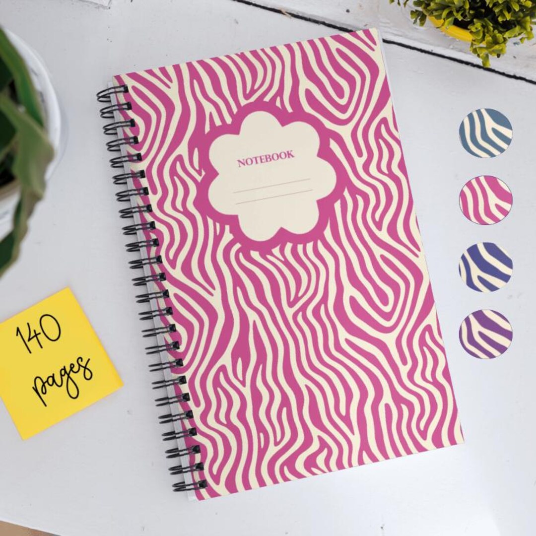 Spiral Bound Notebook Girl Stationery Colourful Bold Graphic Print ...