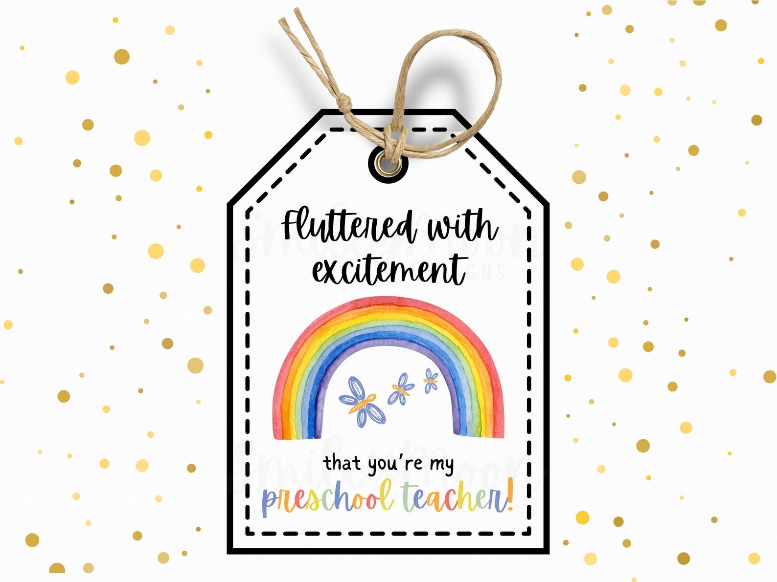 Back to School Gift Tag, Teacher Gift Tag, Preschool Teacher Gift ...