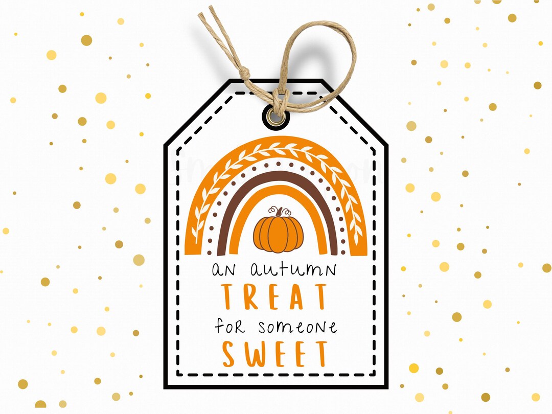 Fall Treat Favors, Fall Gift Tags, Autumn Treat Tag, Digital Treat Tag ...