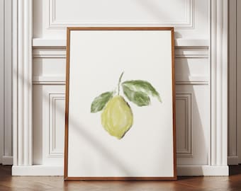 Digital Lemon Print- Hand Drawn - Etsy