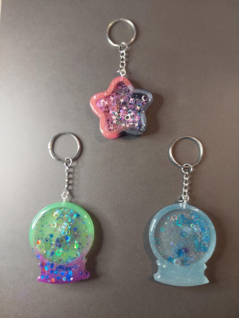 Resin Keychain Shaker Snow Globes - Etsy