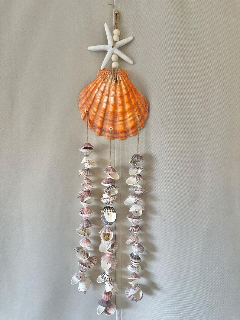 Hanging Scallop Shell Wall Decor - Etsy