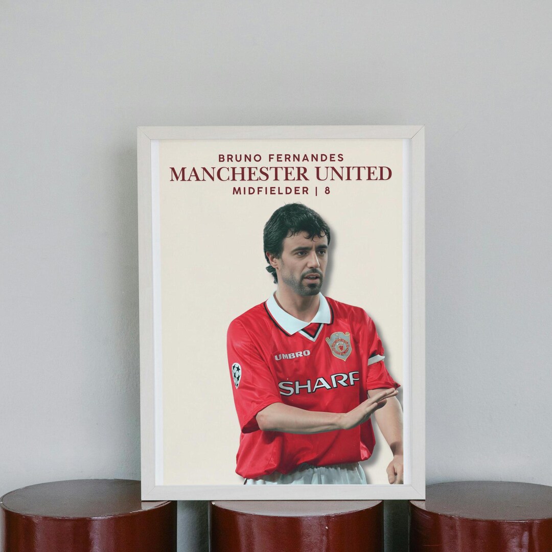 Bruno Fernandes Poster - Iconic Football Print, Football Wall Art, Man ...