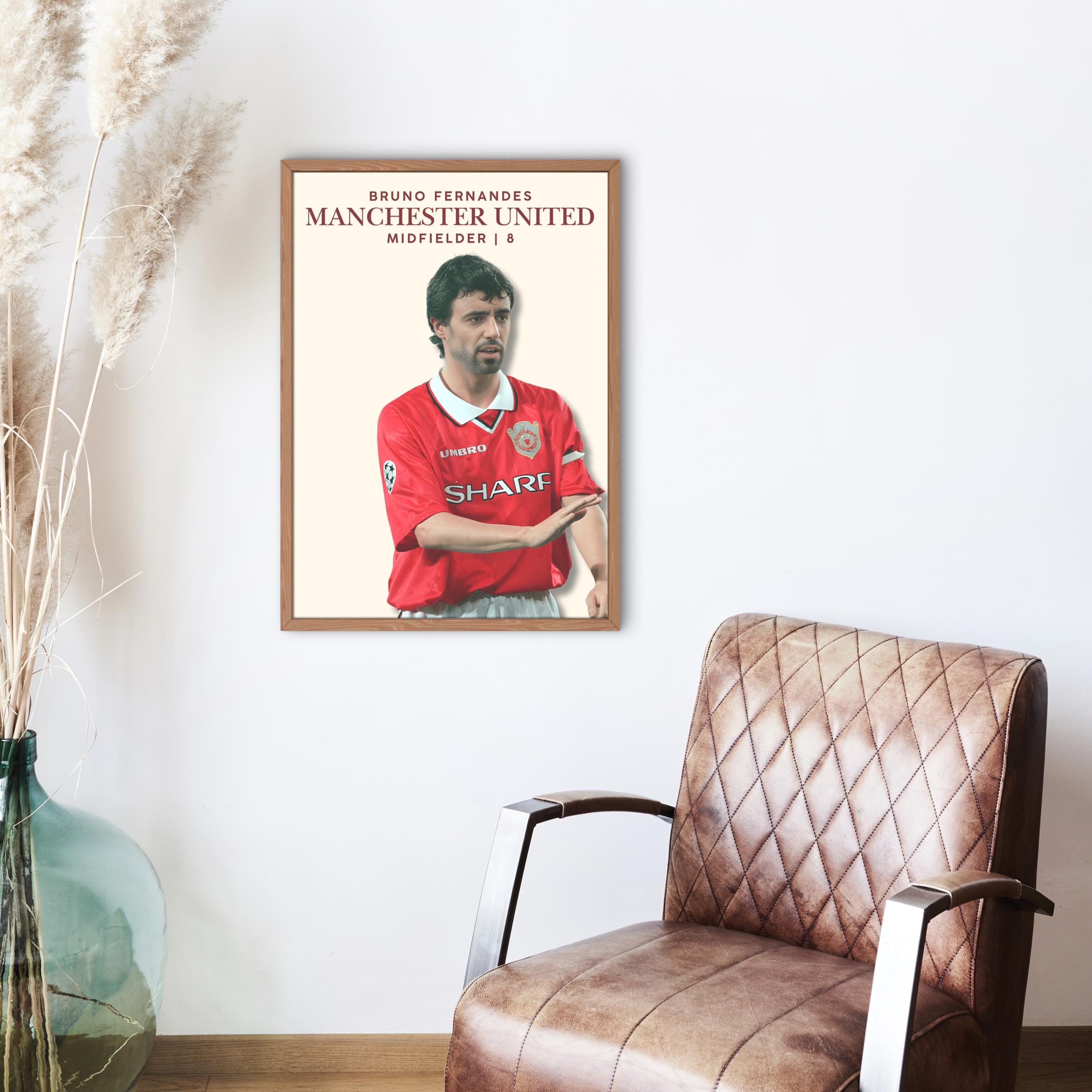 Bruno Fernandes Poster - Iconic Football Print, Football Wall Art, Man ...