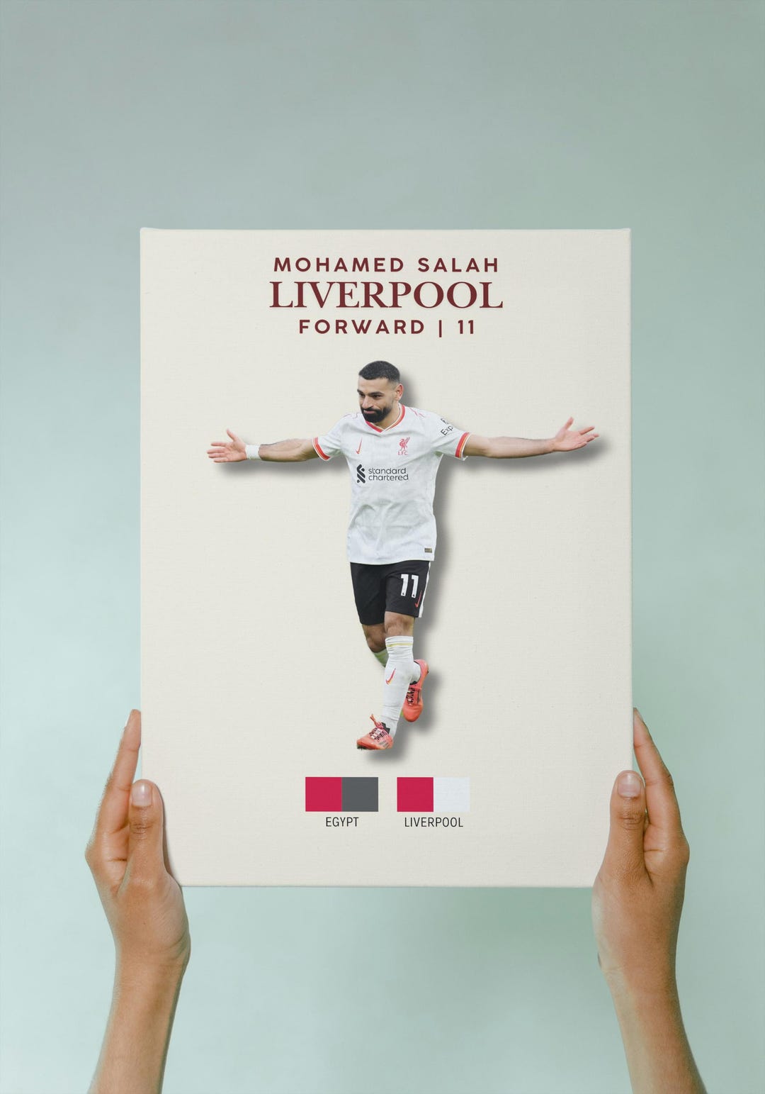 Mohamed Salah Poster - Iconic Football Print, Football Wall Art ...