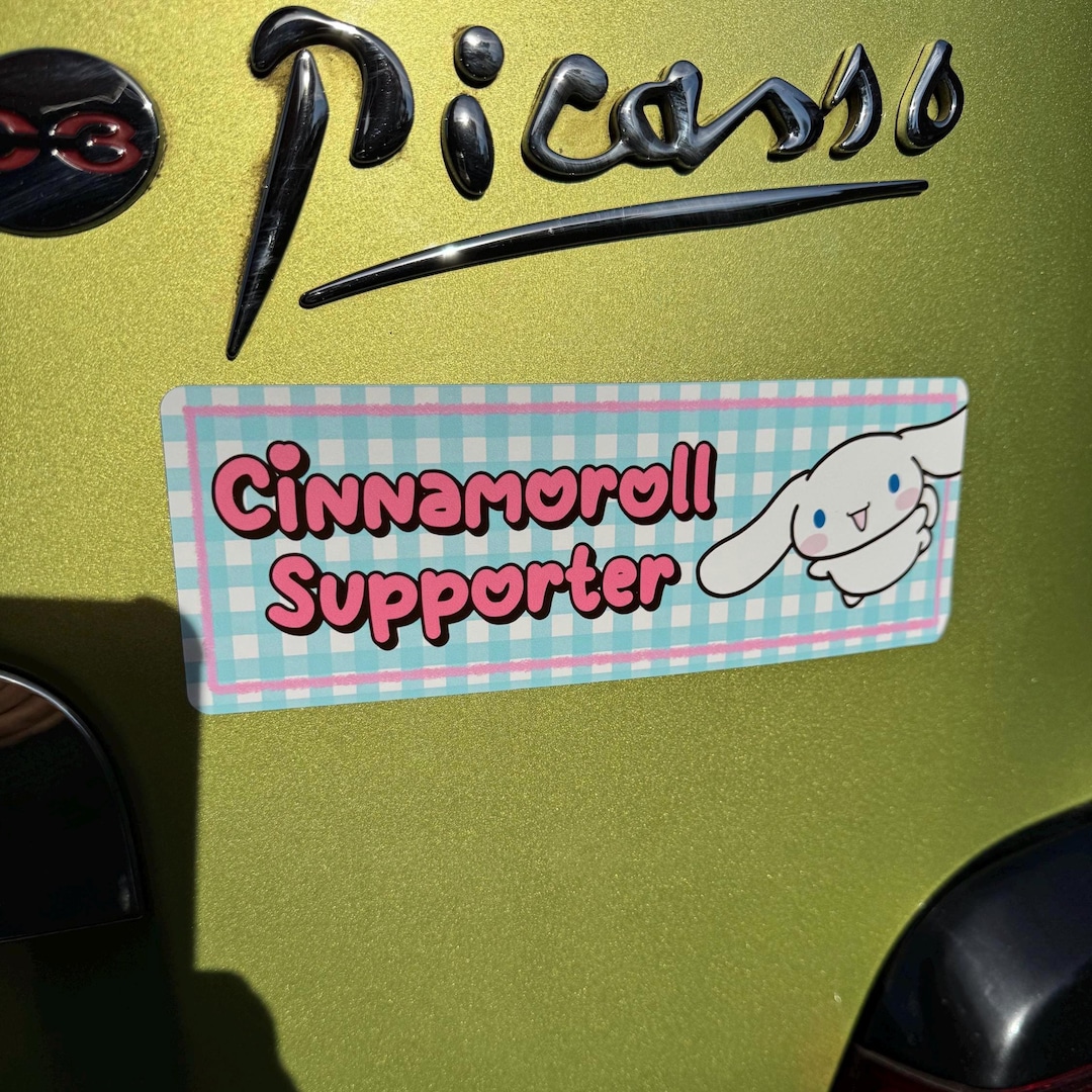 Cinnamoroll Bumper Magnet, Sanrio Car Accessory, Removable Magnetic ...