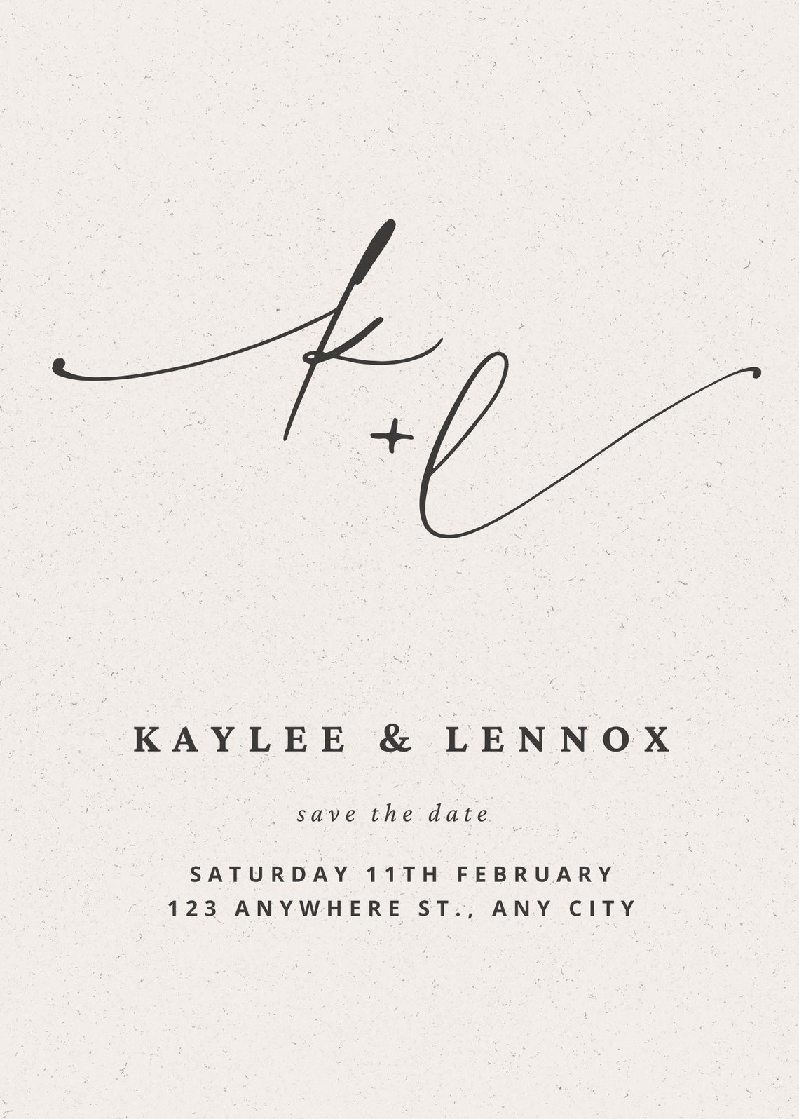 Calligraphy Simple Save the Date - Completely Customizable. Every ...