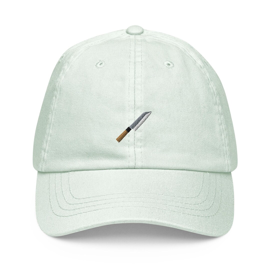 Japanese Bunka Chef Knife Pastel Baseball Hat, Handmade Embroidered ...