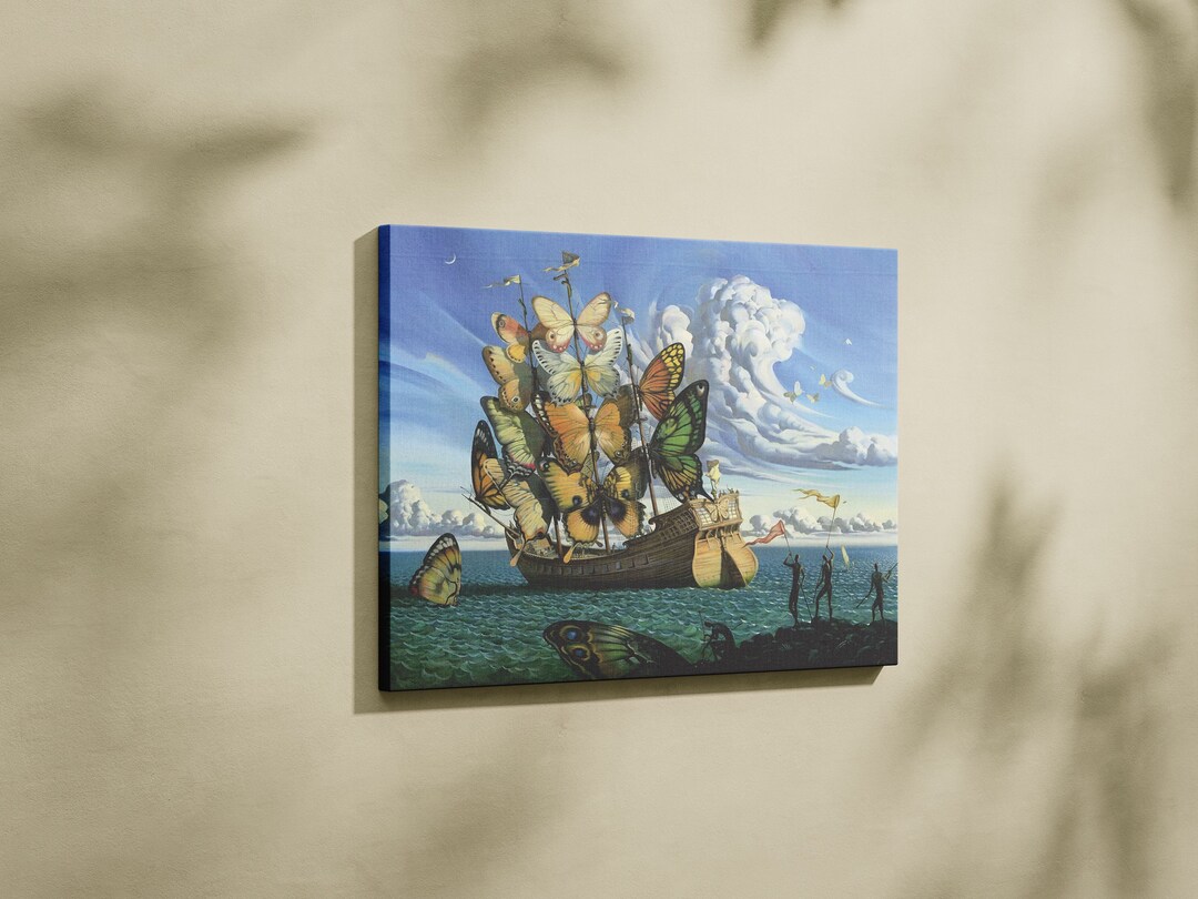 Vladimir Kush Departure of the Winged Ship Canvas Walll Art, Vintage ...