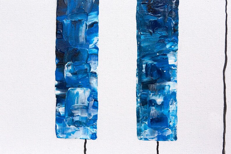 36", Beautiful Piano, Piano Keys Painting, Thick Layer Acrylic Painting ...