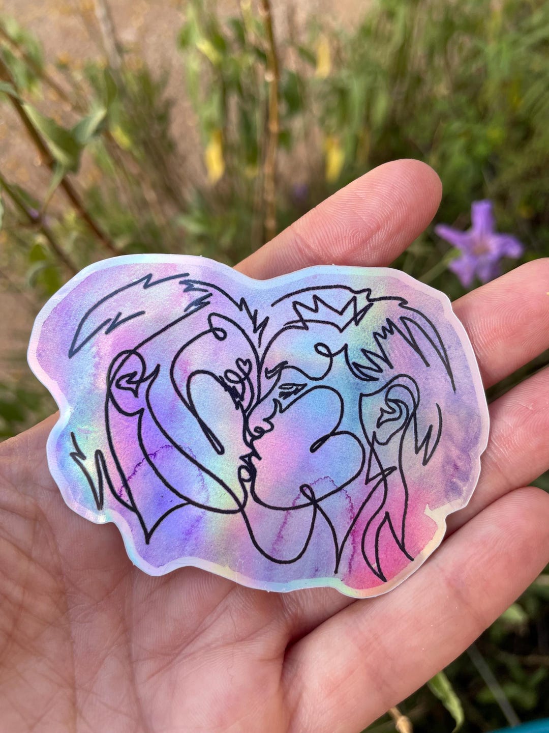 Women Kissing Vinyl Sticker - Etsy