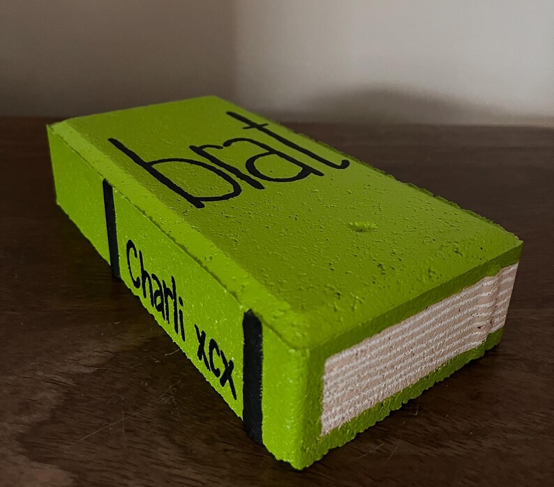 Book Brick: BRAT by Charli Xcx - Etsy