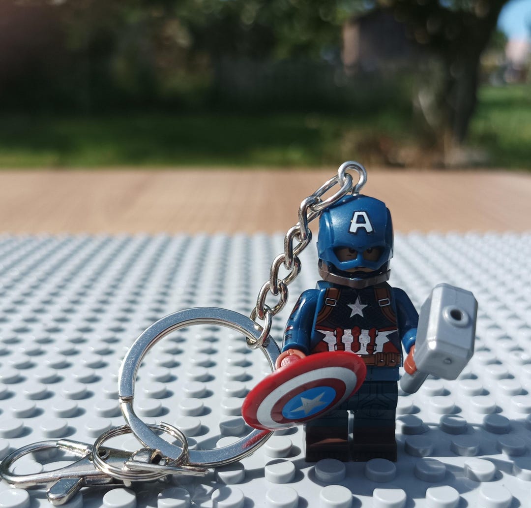 Captain America Steve Rogers Mini Figure Keyring Keychain Gift Birthday ...