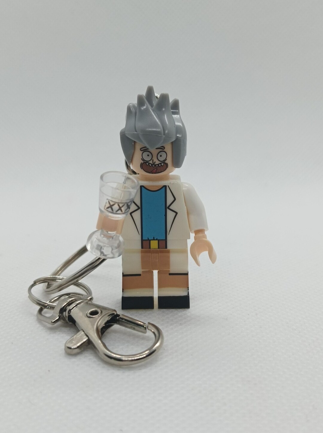 Rick From Rick and Morty Mini Figure Keyring Keychain Father's Day ...