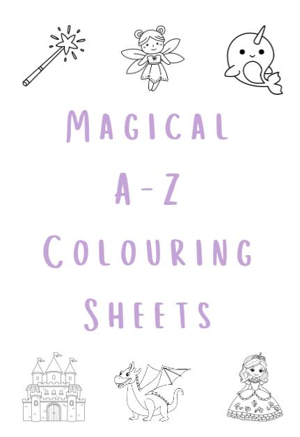 Magical A-Z Colouring Pages - Digital Download - Etsy