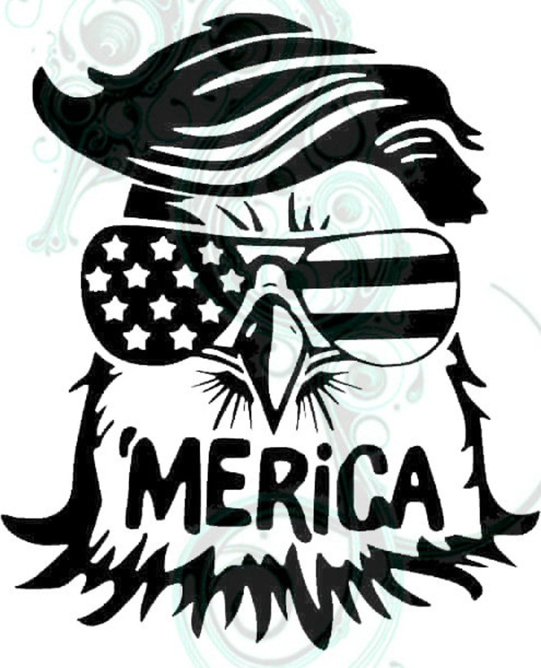Vinyl Decal 'merica Eagle FREE SHIPPING - Etsy