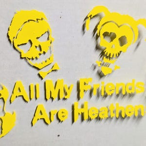 Vinyl Decal - Heathens - Suicide Squad, 21 Pilots Lyric 5.75"w X 3"h - Etsy