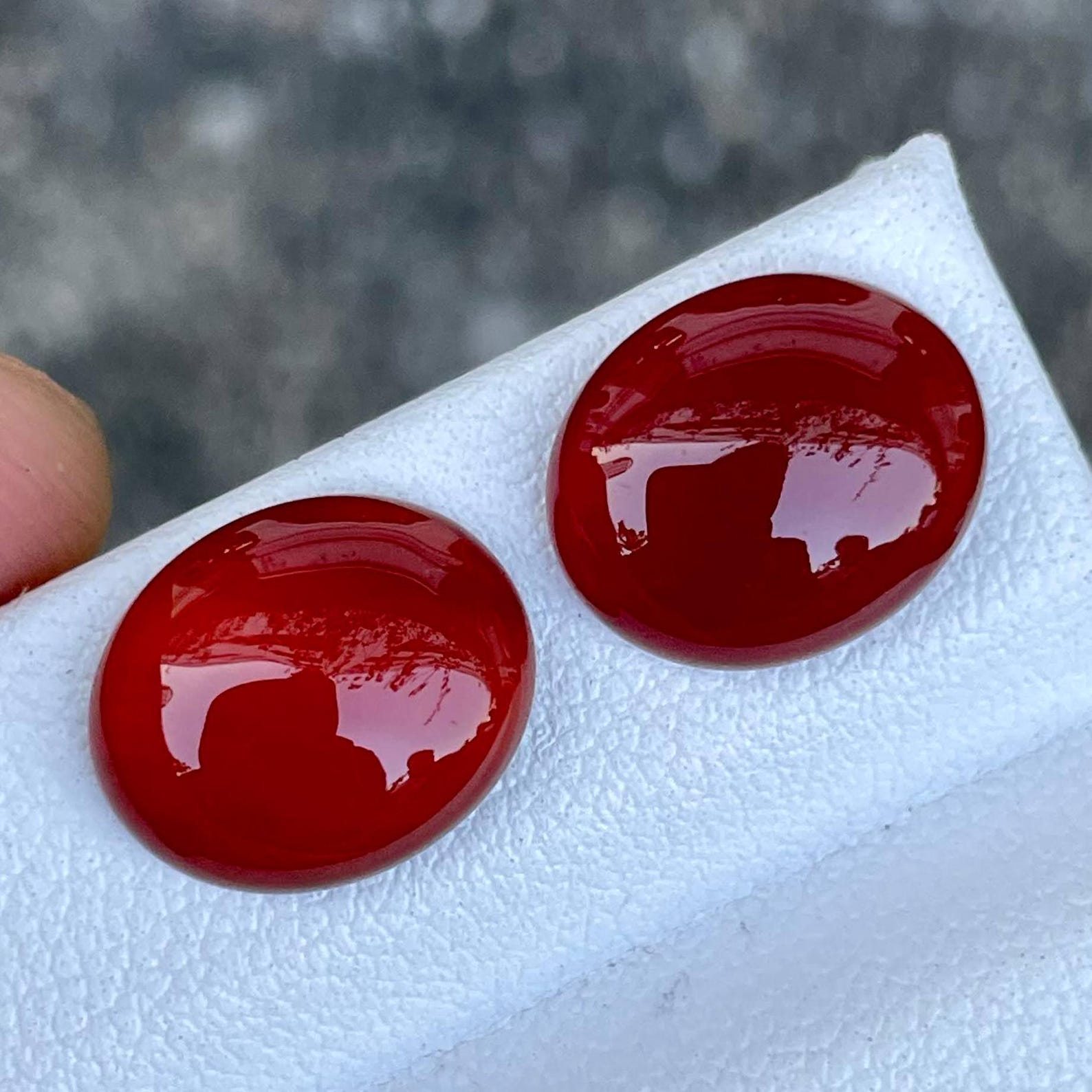 6.90 Carats Deep Red Carnelian Stone Pair Cabochon Cut From India - Etsy