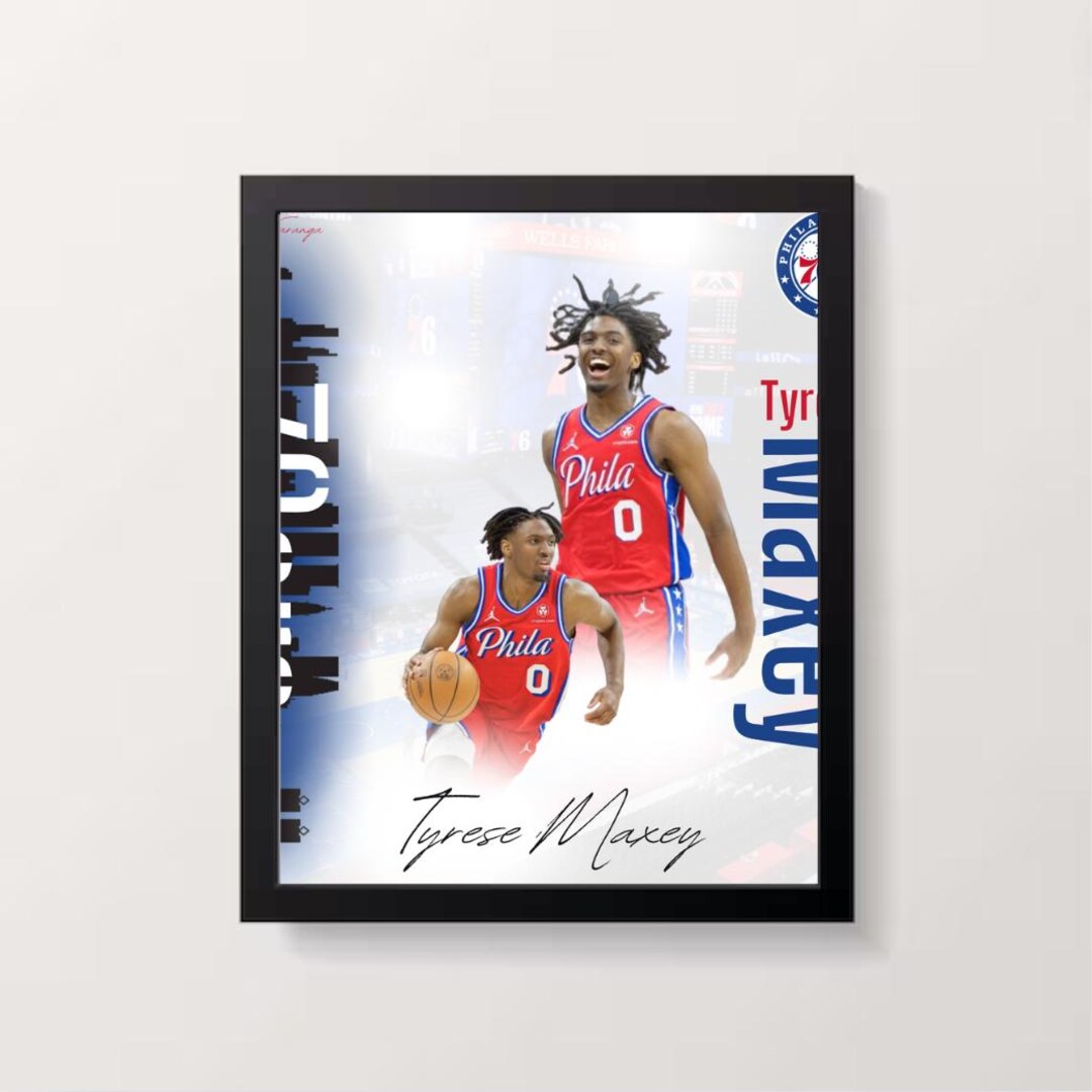 Tyrese Maxey Poster, Digital, Philadelphia 76ers - Etsy