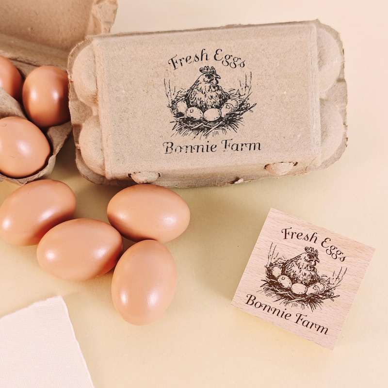 Egg Carton Logo Stickers - Etsy UK