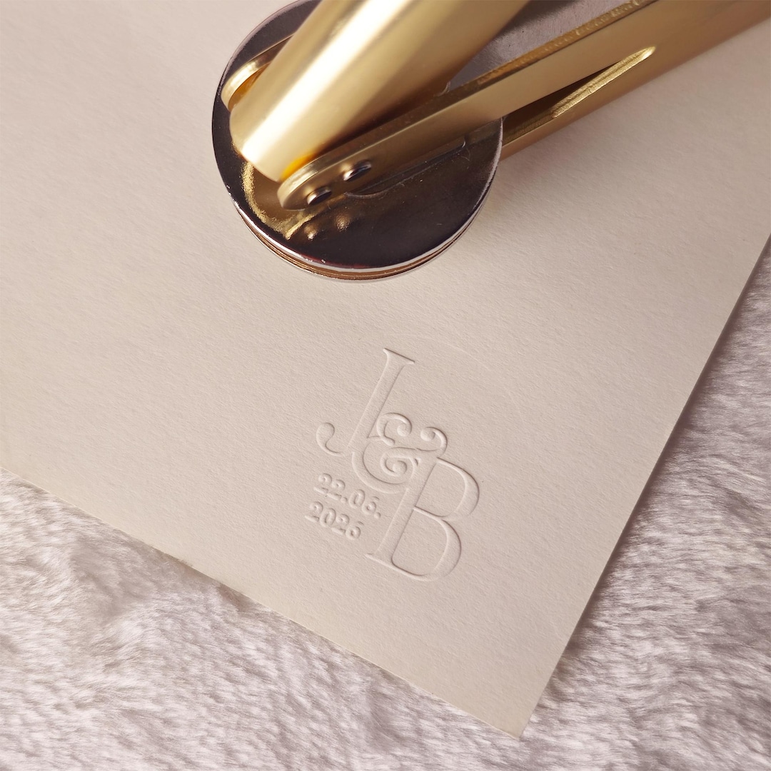 Custom Wedding Embosser for Invitations | Monogram Embosser | 40 ...